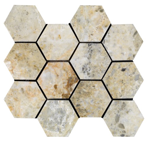 10x10 Ice Grand Hexagon | Mermer Dekoru